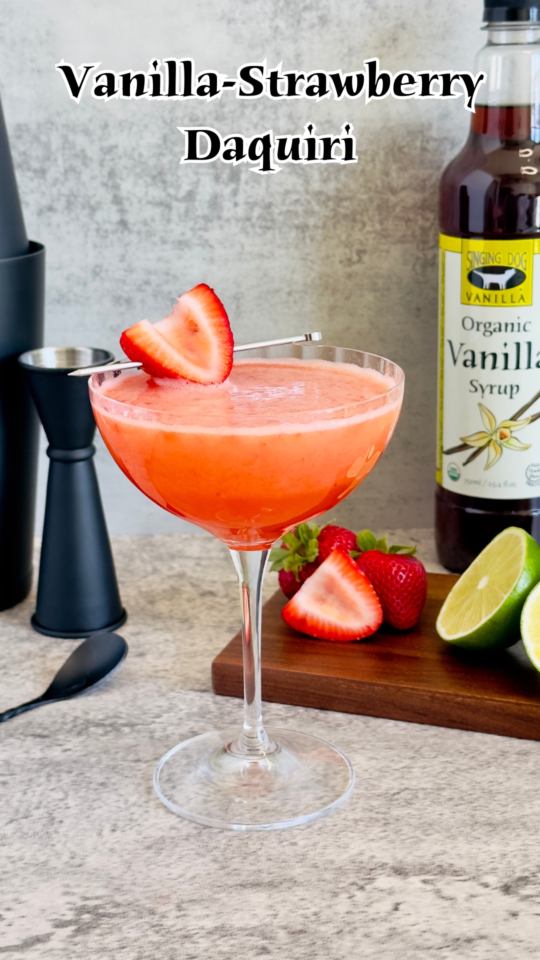 Vanilla-Strawberry Daiquiri (3 Variations) | Singing Dog Vanilla