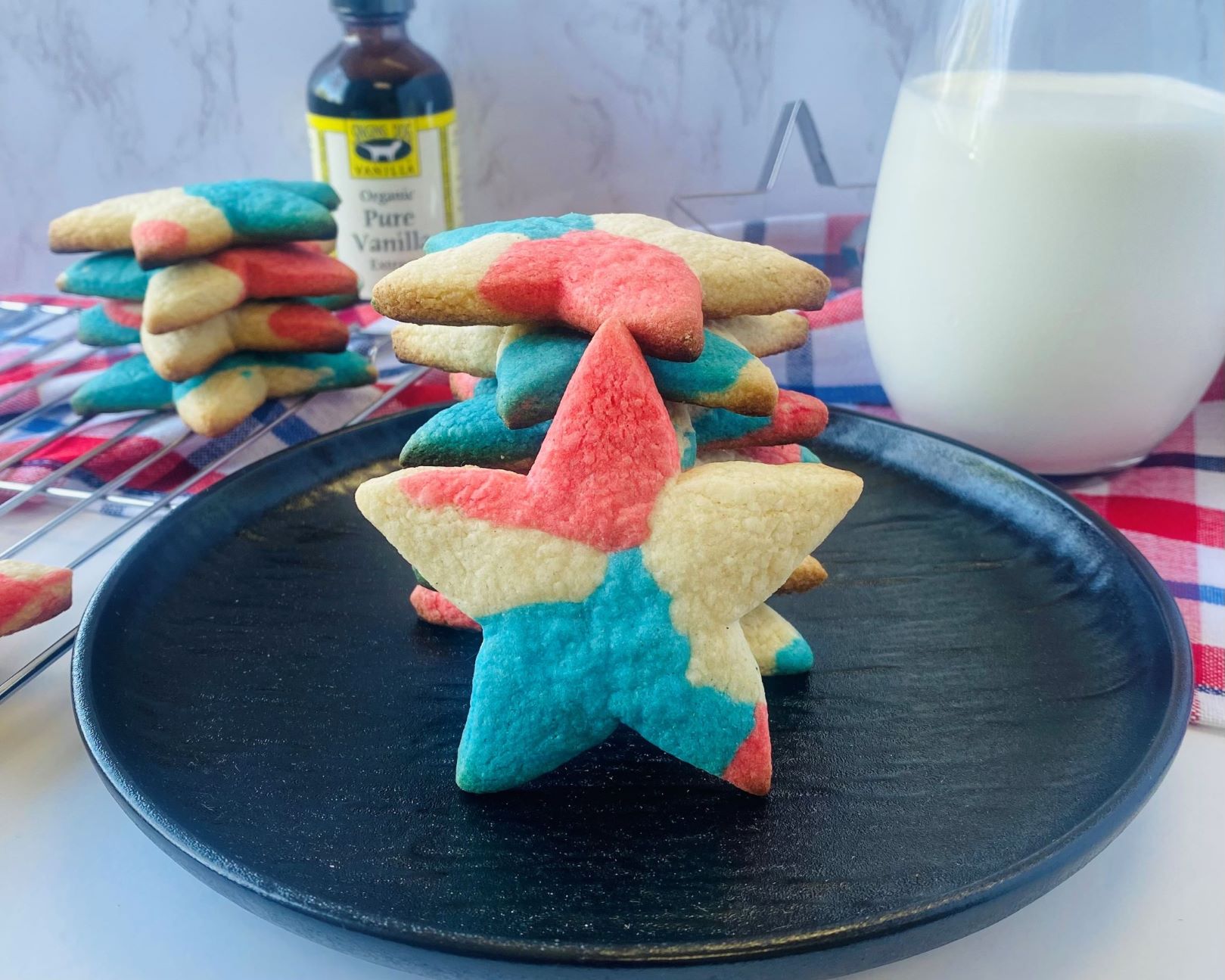 Red White and Blue Star Cookies Recipe | Singing Dog Vanilla